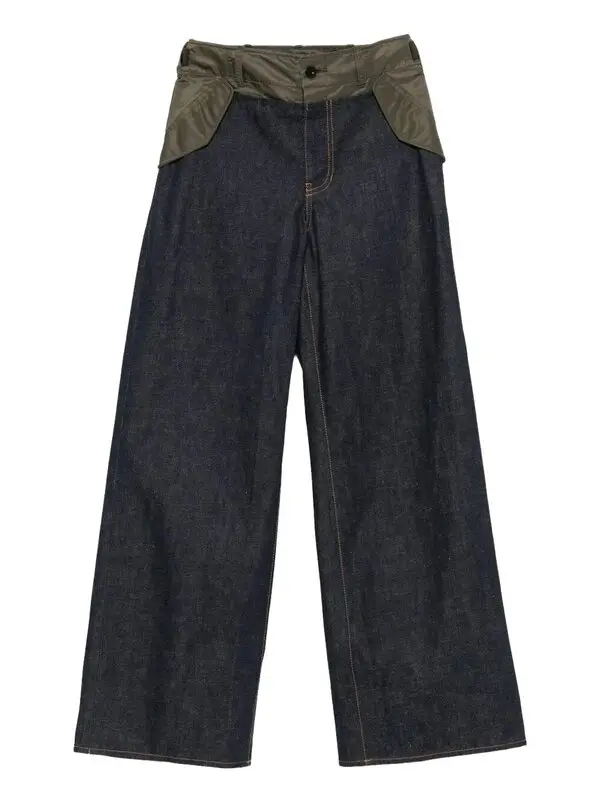 Sacai Wide-leg Denim Pants - Blue