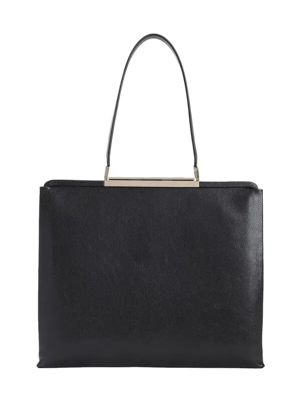 TOM FORD Supple Grain Leather Shoulder Bag - Black