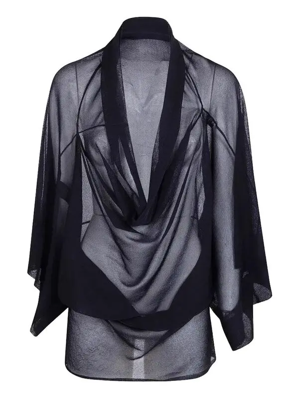 AVIU` Viscose Kimono Jacket - Black