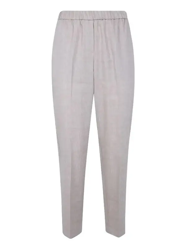 Peserico Linen Wool Blend "estrato" Trousers - Beige