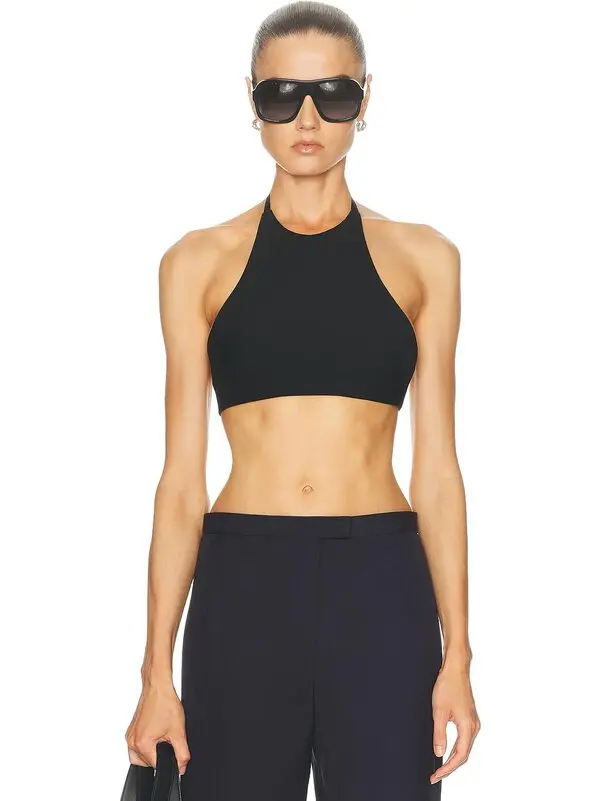 JIL SANDER Adjustable Halter Top - Black