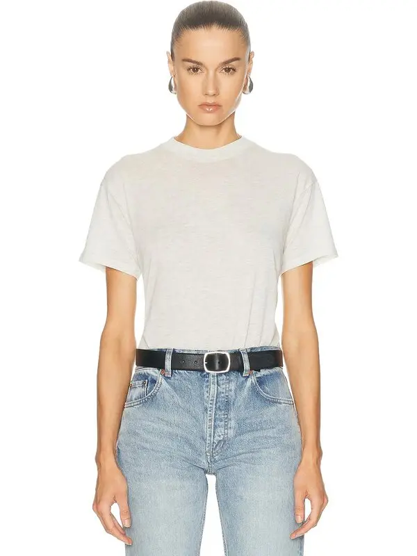 Fear Of God Signature Classic Short Sleeve Tee - Oatmeal Heather