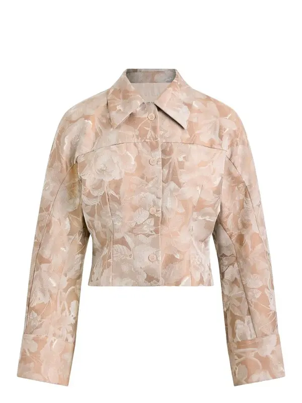 Scanlan Theodore Floral Damask Jacket - Beige