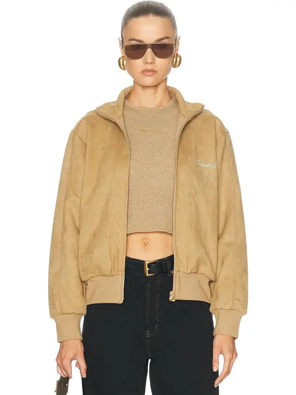 Fear Of God Signature Vintage Fit Track Suede Fleece Jacket - Dune