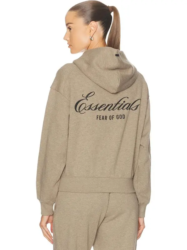 Fear Of God Classic Full Zip Fleece Hoodie - Homestead Heather