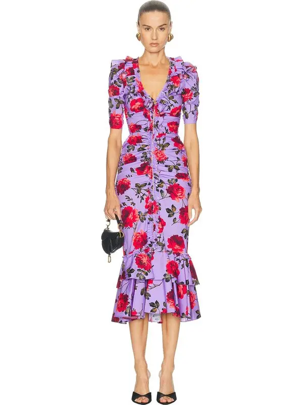 Carolina Herrera Midi Dress - Violeta Multi