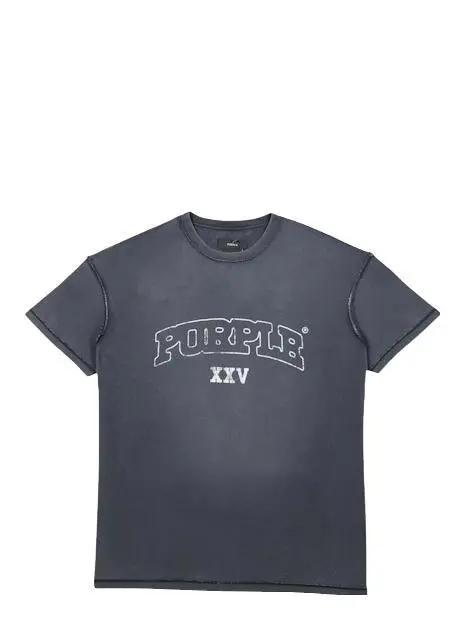 PURPLE BRAND P101tbso425 Textured Inside Out Tee Shirt - Black