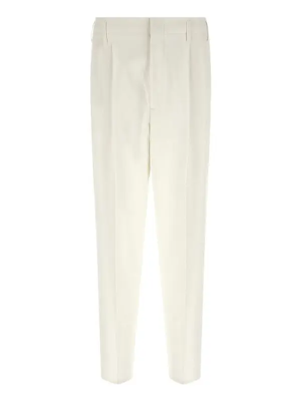 Brunello Cucinelli Cotton Trousers - White