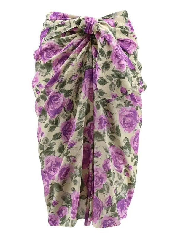 Chloé Printed Silk Skirt - Yellow
