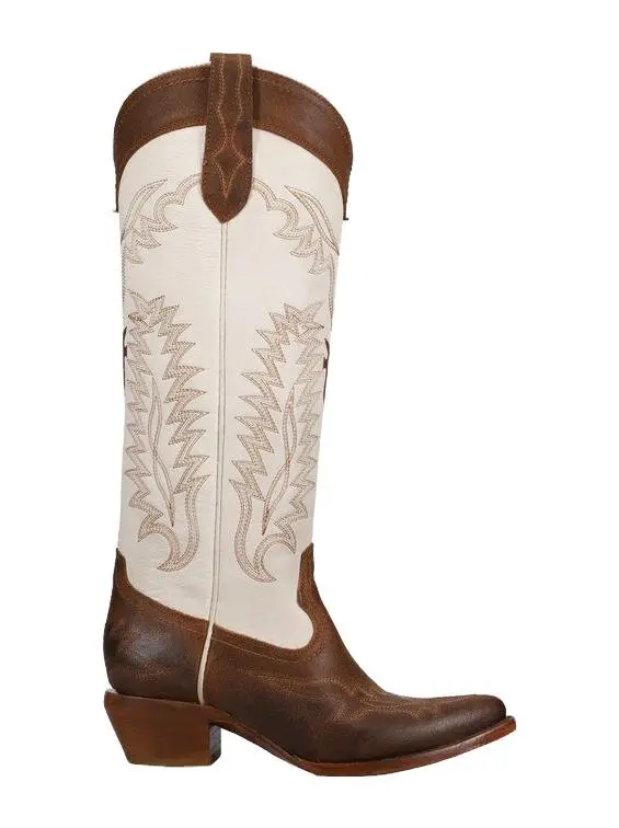 THE FRYE COMPANY Sacha Feather Deco Boots - White