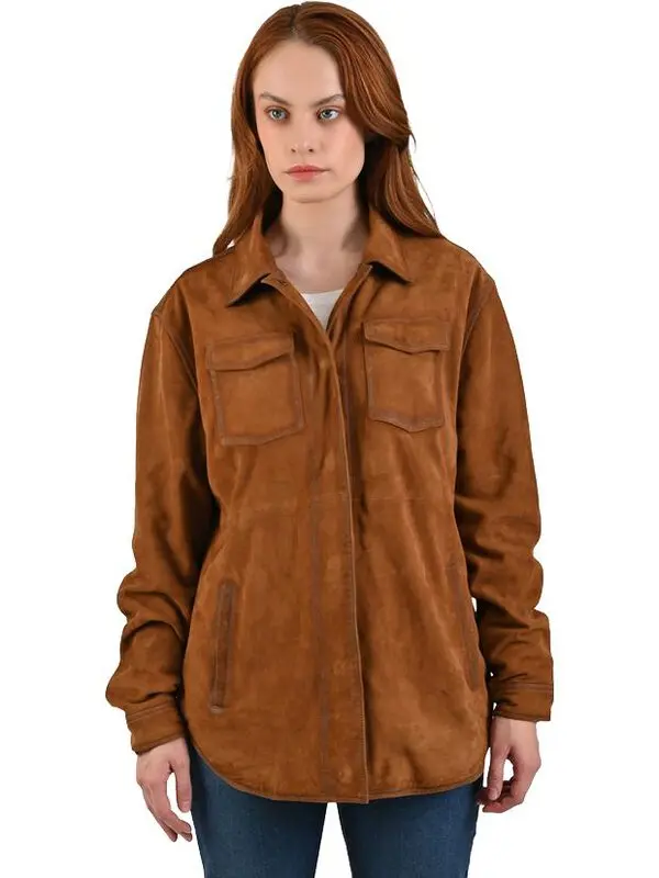 THE FRYE COMPANY Avett Overshirt Jacket - Brown