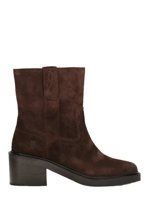 THE FRYE COMPANY Kate Short Zip Booties - Chocolate