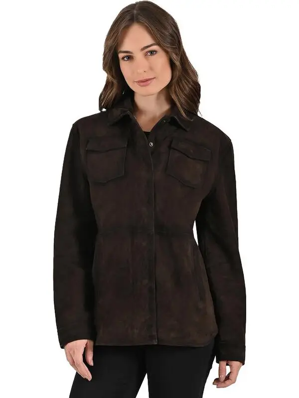 THE FRYE COMPANY Avett Overshirt Jacket - Brown
