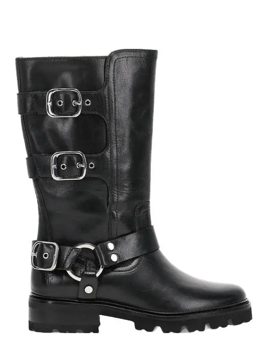 THE FRYE COMPANY Olivia Moto Mid Boots - Black
