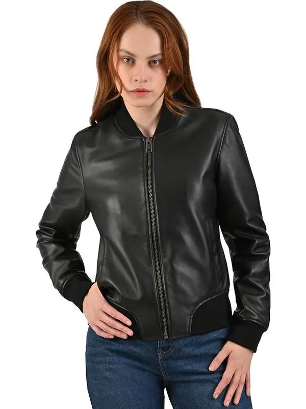 THE FRYE COMPANY Bolton Bomber Jacket - Black