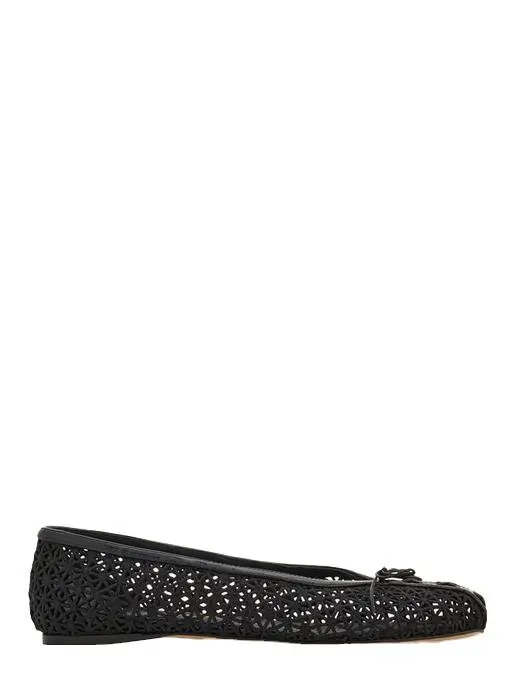 FERRAGAMO Lace Ballet Flat - Black