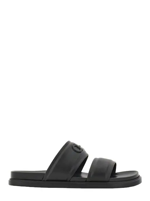 FERRAGAMO Gancini Ornament Slide - Black