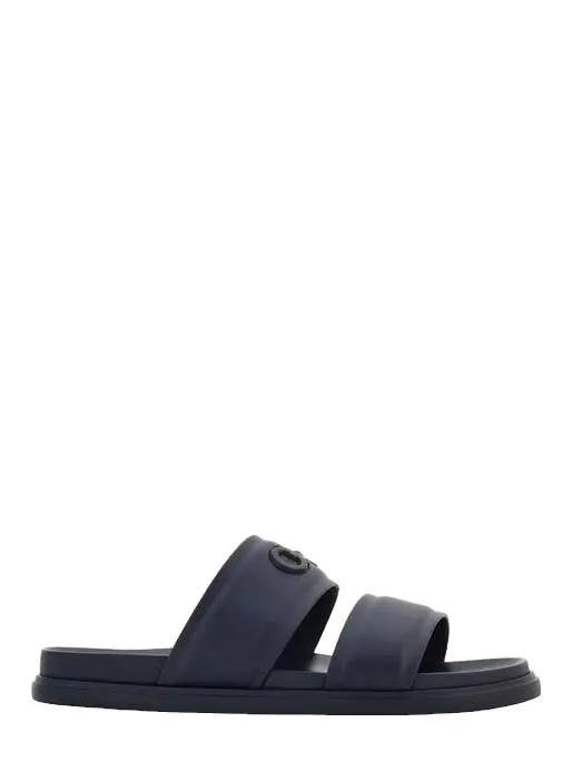 FERRAGAMO Gancini Ornament Slide - Navy