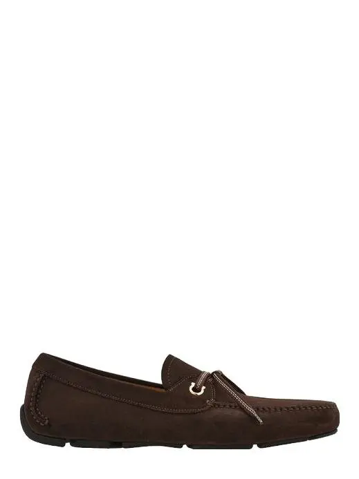 FERRAGAMO Laced Driver Loafer - Natural