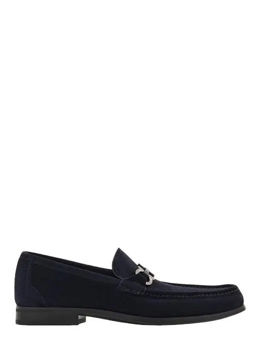 FERRAGAMO Gancini Ornament Loafer - Navy