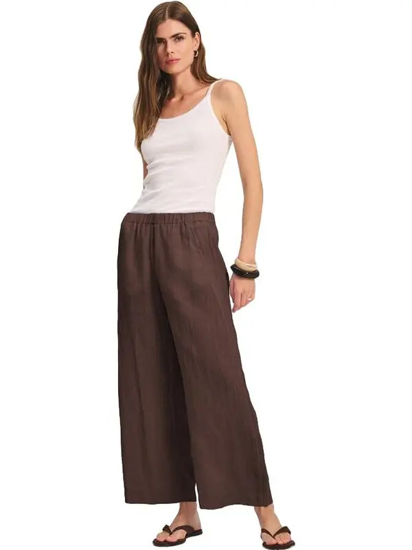 Velvet By Graham & Spencer Lola Linen Pant - Red