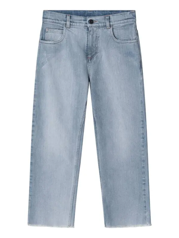 GOLDEN GOOSE Medium Wash Jeans With Embroidered Logo - Blue