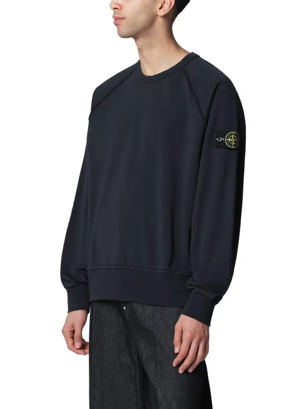 Stone Island Oversized Cotton Sweatshirt - Blue