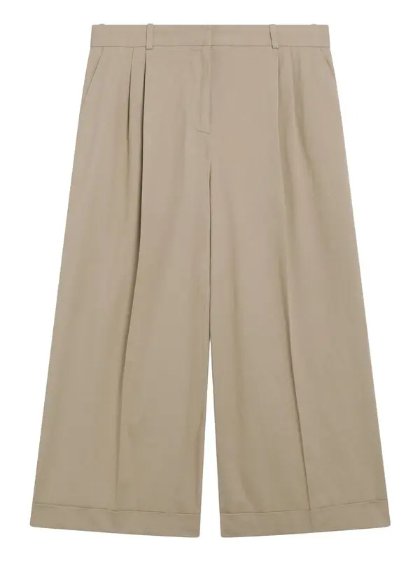 THE ROW Pleated Culotte Trousers - Beige