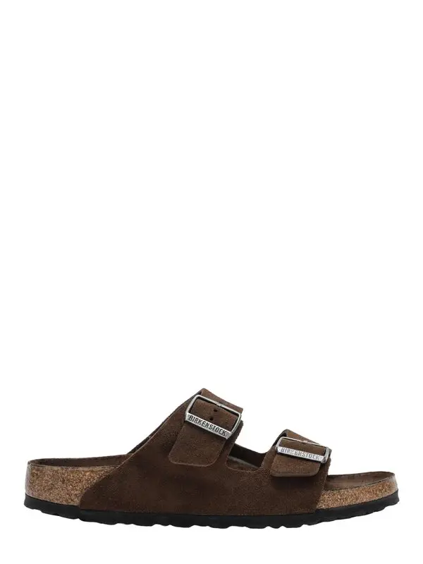 BIRKENSTOCK Arizona Suede Slides With Soft Footbed - Brown
