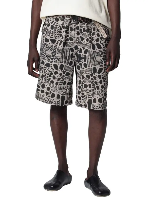 BRAIN DEAD Skull Climber Cotton Shorts - Multicolor