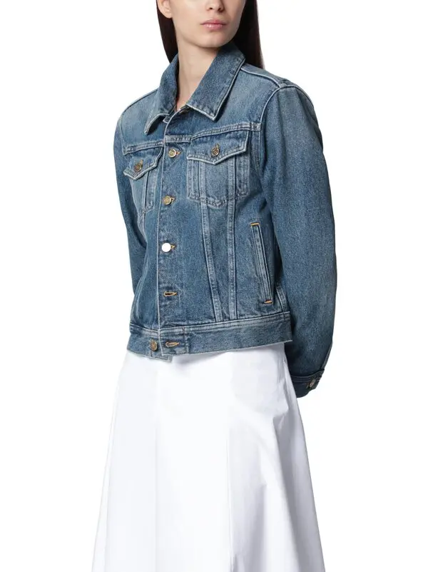 GOLDEN GOOSE Denim Jacket With Logo Buttons - Blue