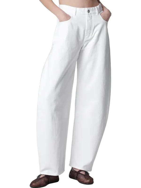 Alaïa Rounded Low-rise Jeans - White