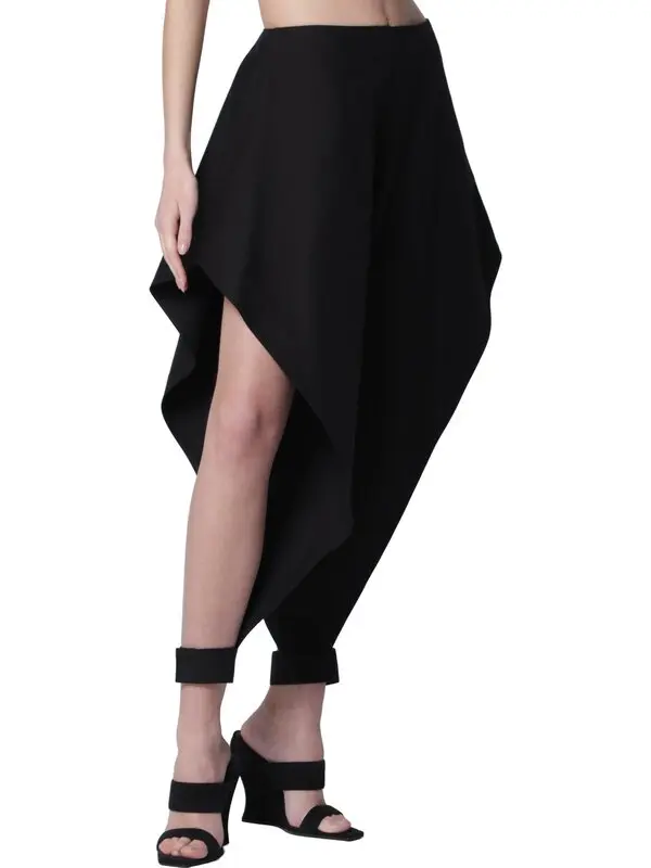 Alaïa Mid-rise Tapered Cotton Gabardine Pants - Black