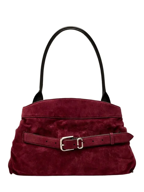 Marc Jacobs Dakota Satchel Bag In Suede - Purple