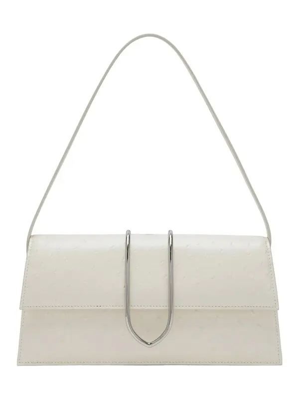 Jacquemus Le Bambino Long Bag In Greasy-effect Leather - White
