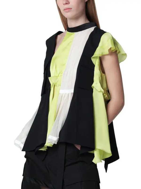 Sacai Fabric Mix Sweater - Blue