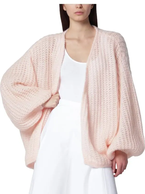 TOTEME Light Mohair-blend Knit Cardigan - Pink