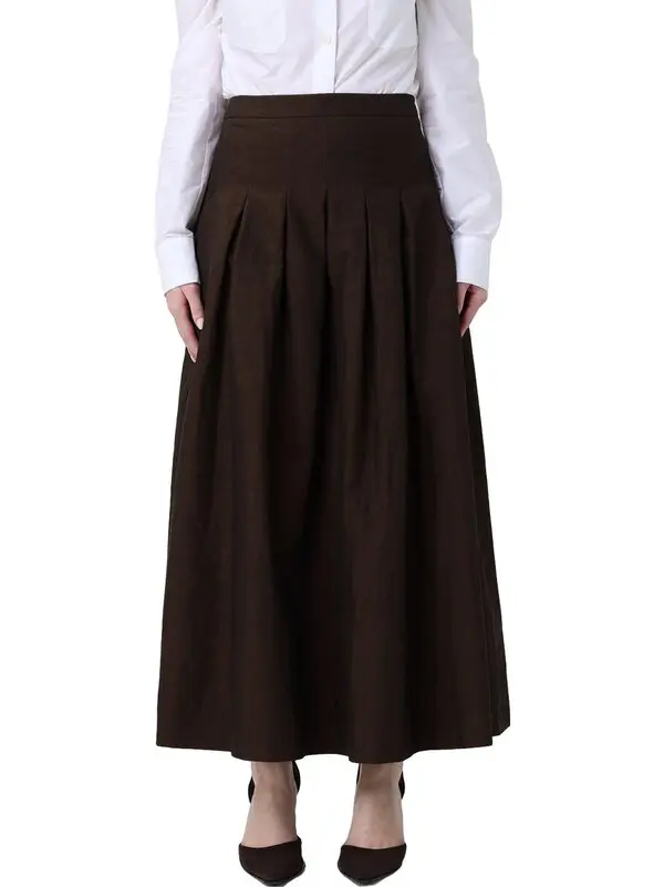PT TORINO A-line Maxi Skirt - Brown