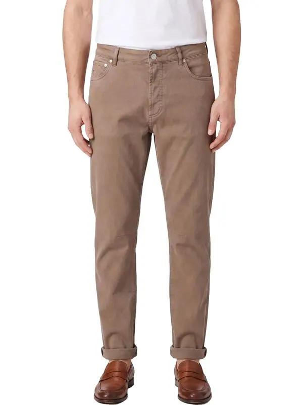 Brunello Cucinelli Slim Fit Stretch Cotton Denim Jeans - Dark