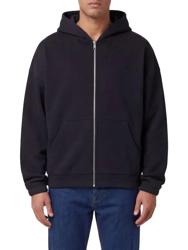 AUTRY Zip Up Sweatshirt - Black