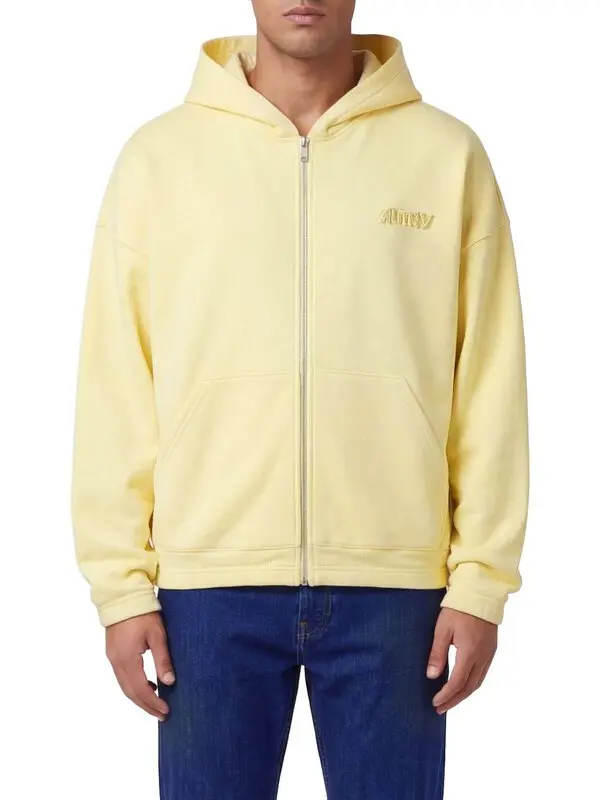 AUTRY Zip Up Sweatshirt - Yellow