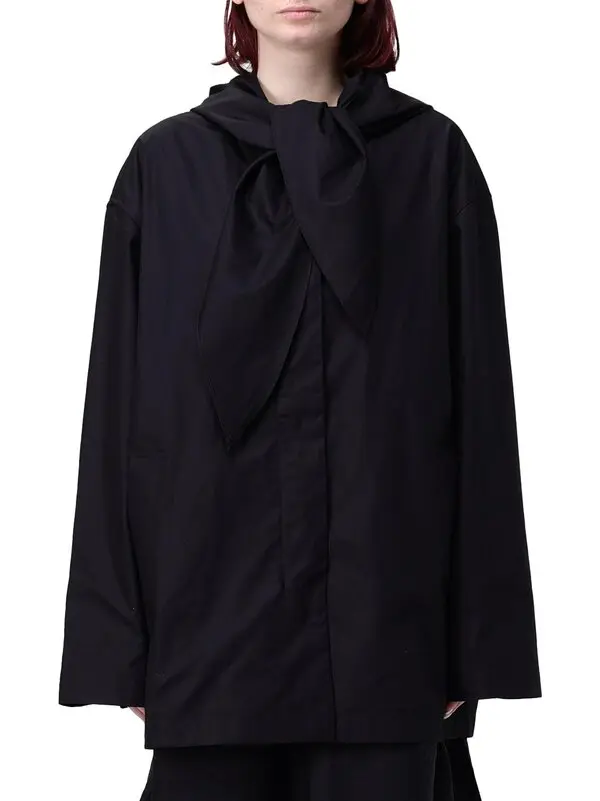 TOTEME Organic Cotton Hooded Jacket - Black