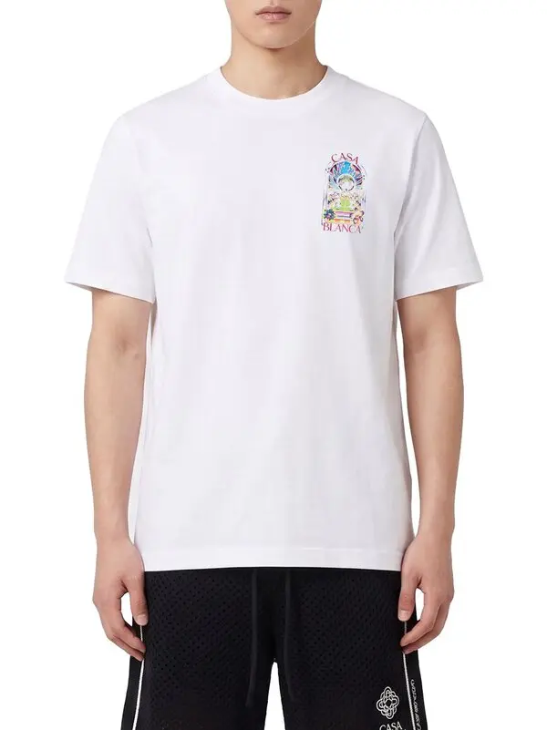 Casablanca Organic Cotton T-shirt With Logo - White 1