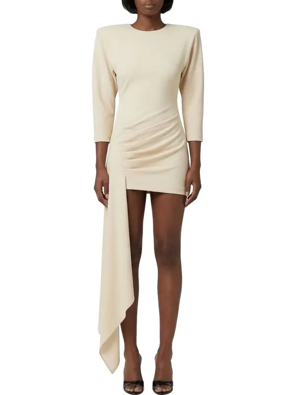 Andamane Draped Mini Dress - Milk