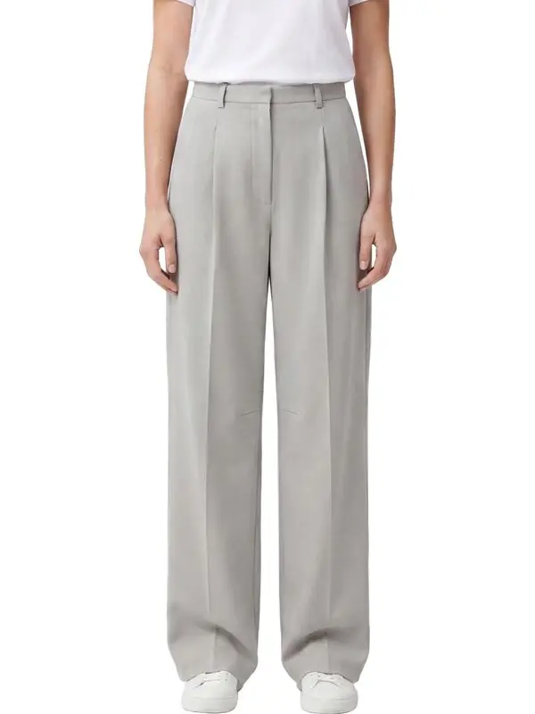 MAISON MARGIELA Wool Blend Palazzo Trousers - Grey