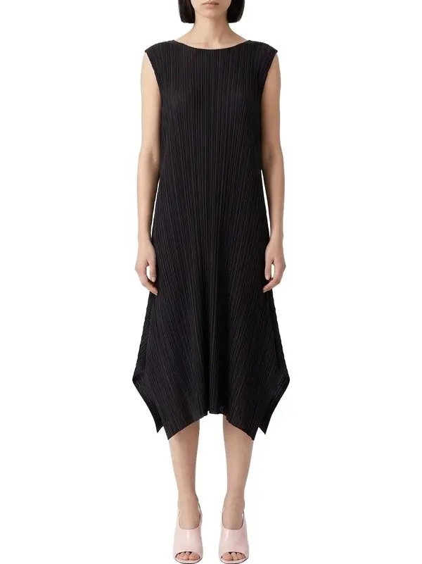 Issey Miyake Pleated Dress - Brown