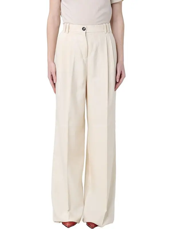 Pinko Wide Leg Trousers - White