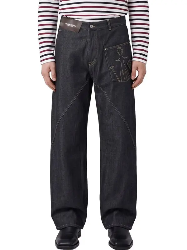 JW Anderson Wide Leg Jeans - Navy