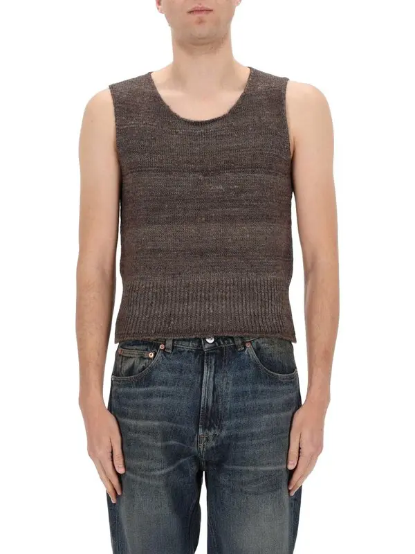 Our Legacy Silk Knit Sleeveless Top - Brown