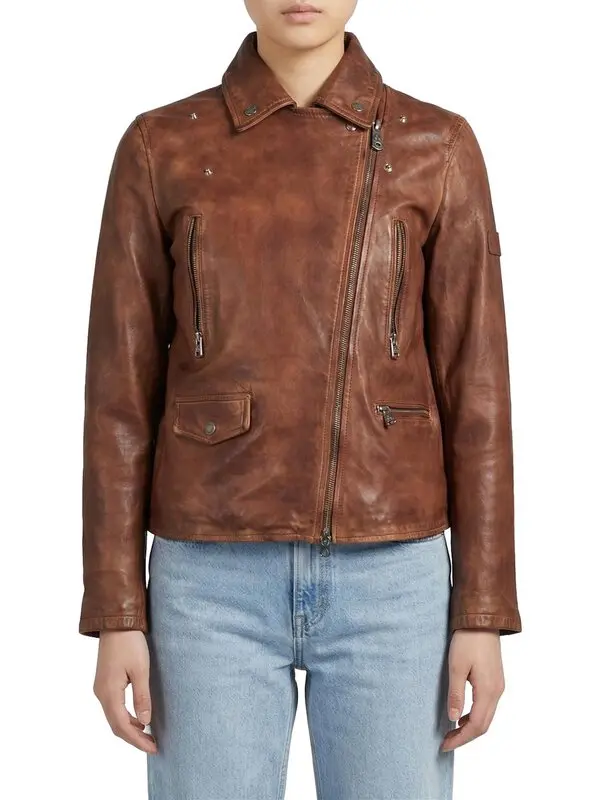 Peuterey Leather Jacket - Brown